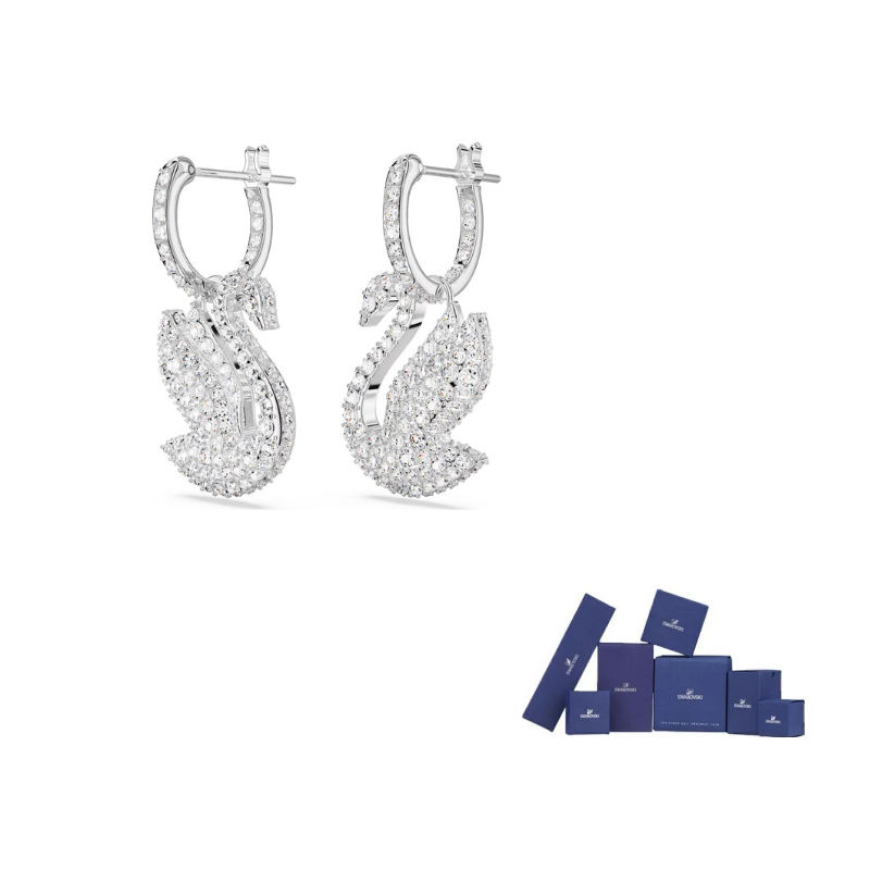 Серьги с подвесками, кристаллы Swarovski