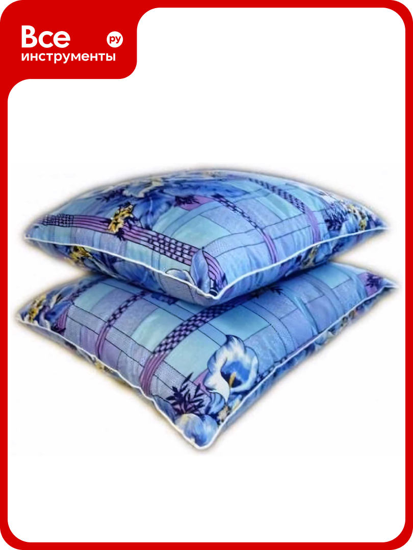 Подушка FORT Форт 60х60, ватная 00501404302 квадратная классическая подушка из ваты с полиэстеровым чехлом