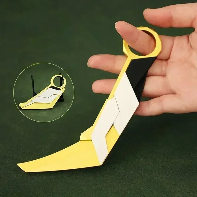 16 см оружие Valorant, нож ближнего боя Prime Karambit, тактический нож Vandal Karambit, игровая металлическая модель, коллекция аниме-фигурок, детские игрушки