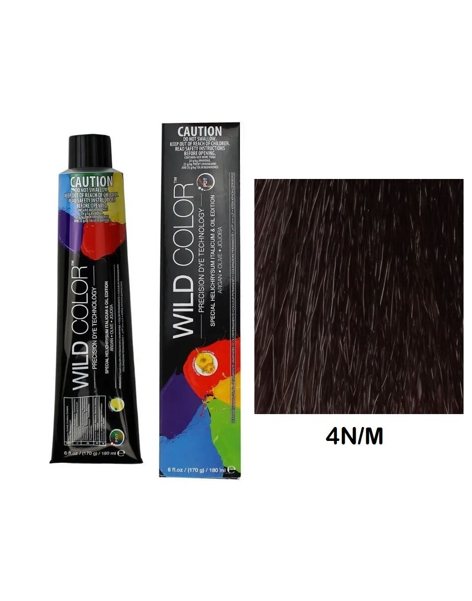 Wild Color Стойкая краска для волос 180 мл - Wild Color 4N/M каштановый