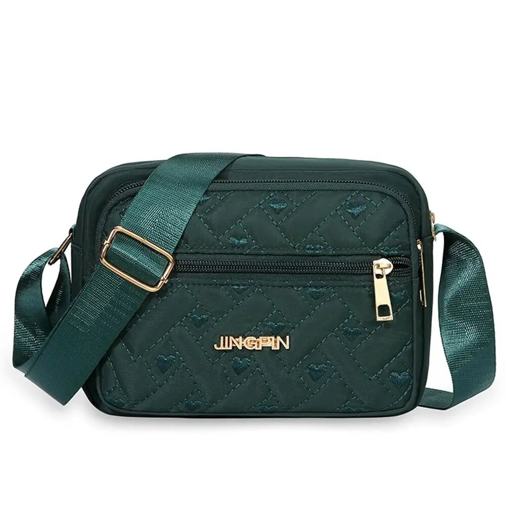Модная вышивка женская сумочка на молнии, green, SKU01044