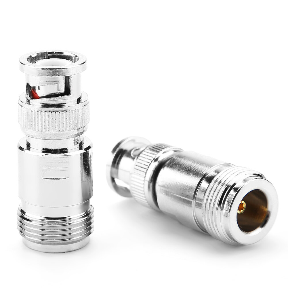 Адаптер коаксиальный преобразователь для тестирования тип N женский на BNC мужской, 2 шт.