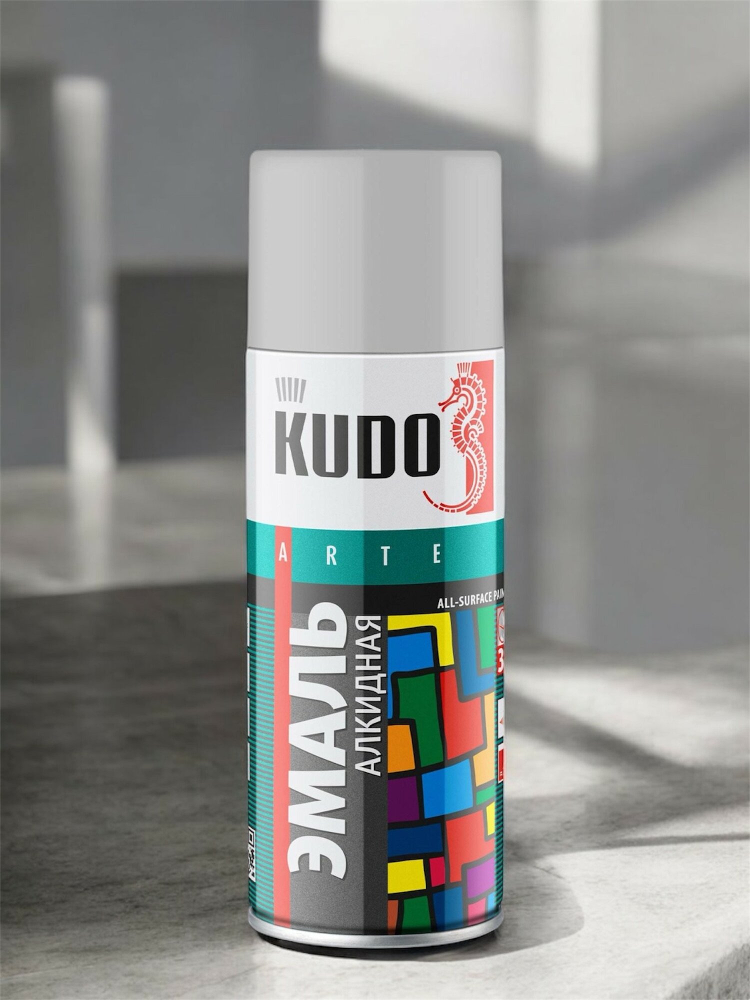 Краска аэрозоль KUDO светло-серый 520 мл
