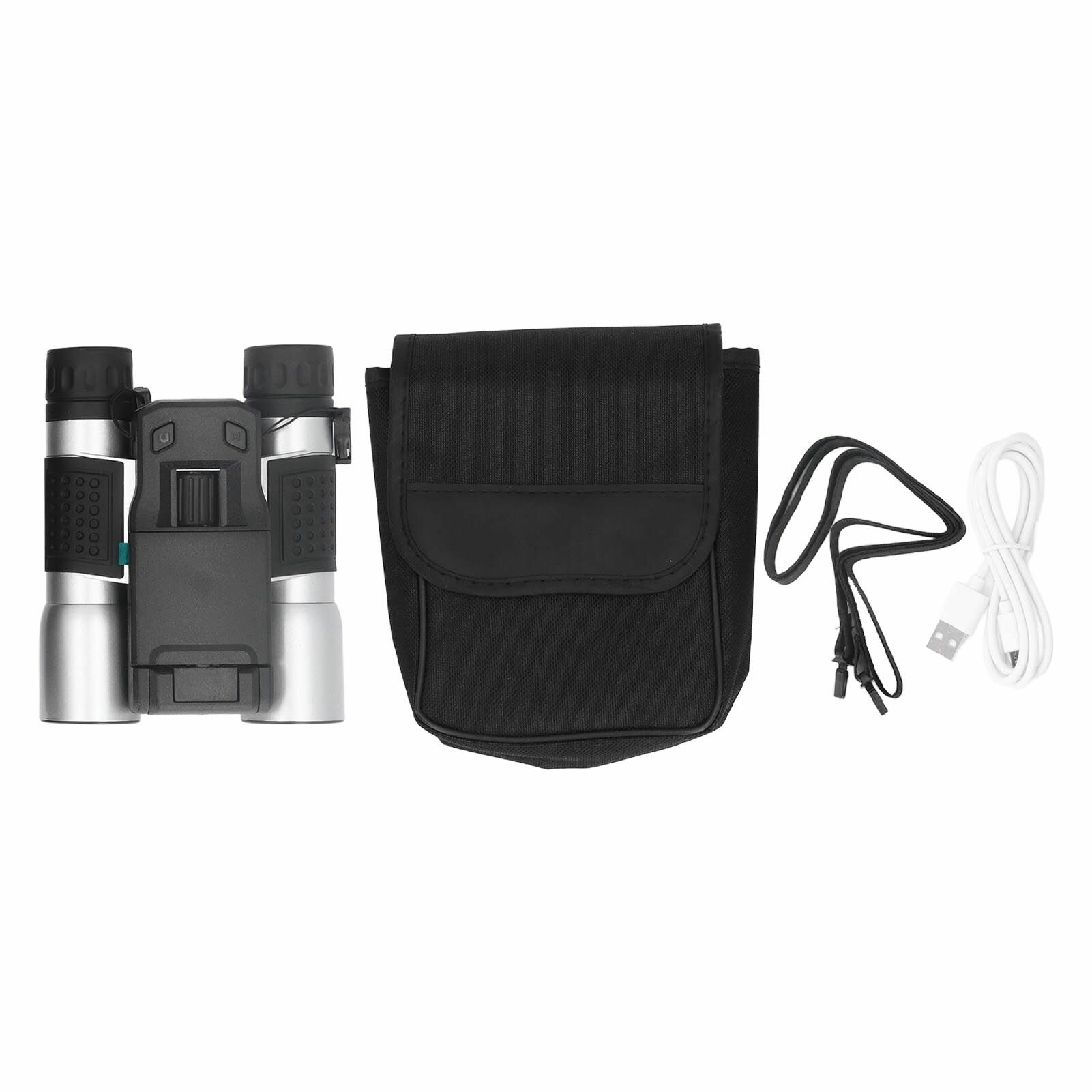 1080P HD цифровой бинокль 12-кратное увеличение 12x32 бинокулярный телескоп 2-дюймовый экран запись вращения на 270 градусов