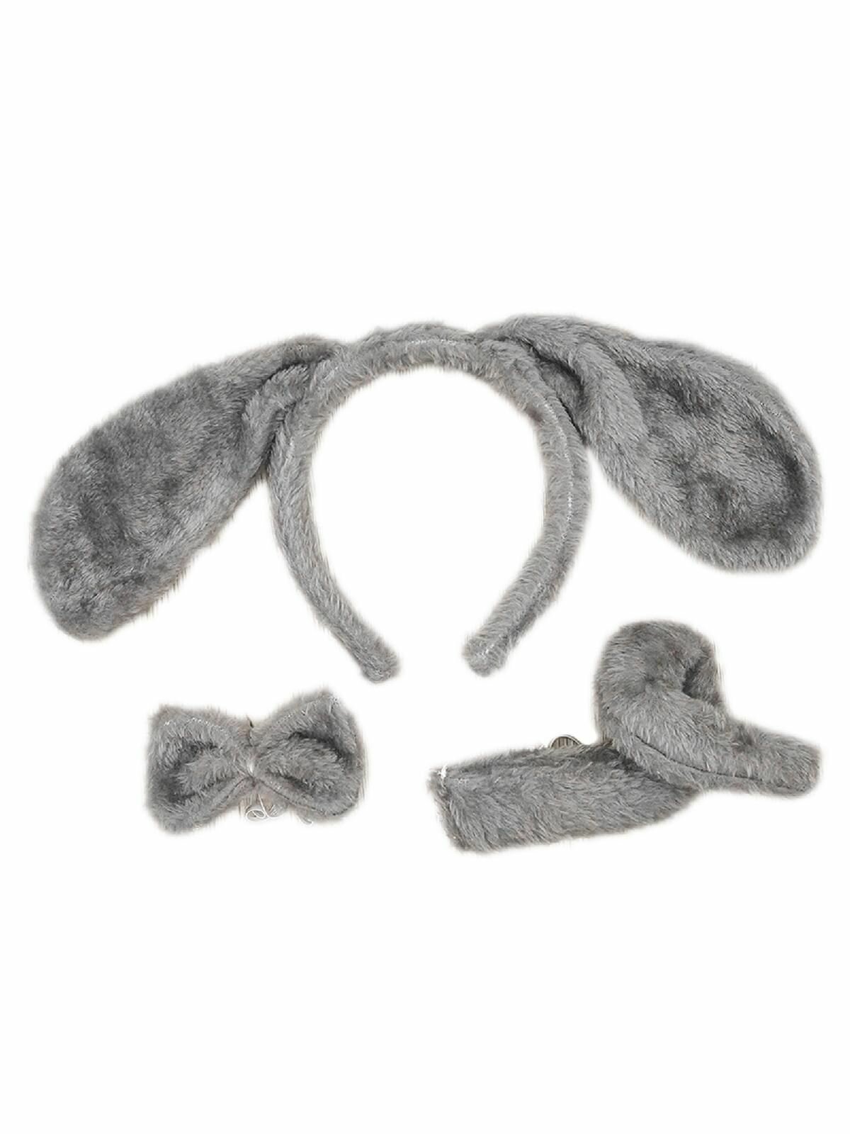 Лолита набор ушки и хвост для собак, Серый