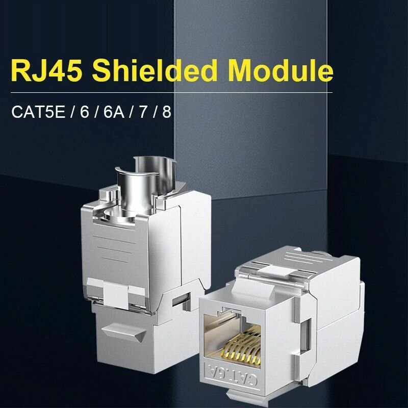 Сетевой модуль UTP CAT5E/6/6A/7/8 RJ45, экранированный, неэкранированный, разъем Keystone, кабельный адаптер-соединитель для AMP, горячий