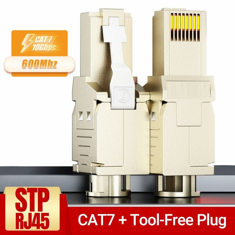 Разъемы RJ45 Модульный разъем Cat6 Cat6A CAT7 CAT8 STP Сетевой разъем без инструментов Разъемы Ethernet Кабель Интернет без инструментов