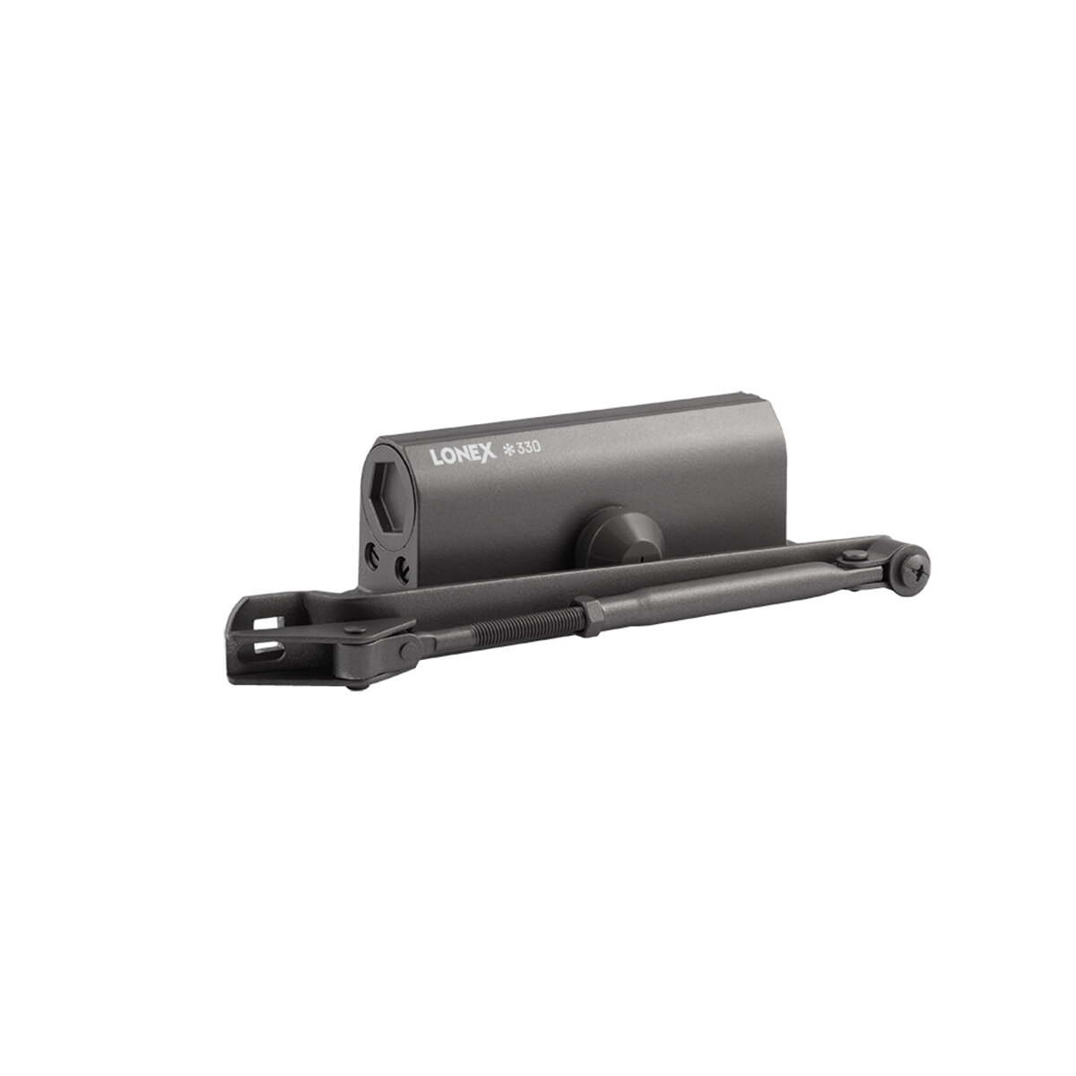 Доводчик дверной Lonex 330, для дверей 50 - 120 кг, цвет: графит