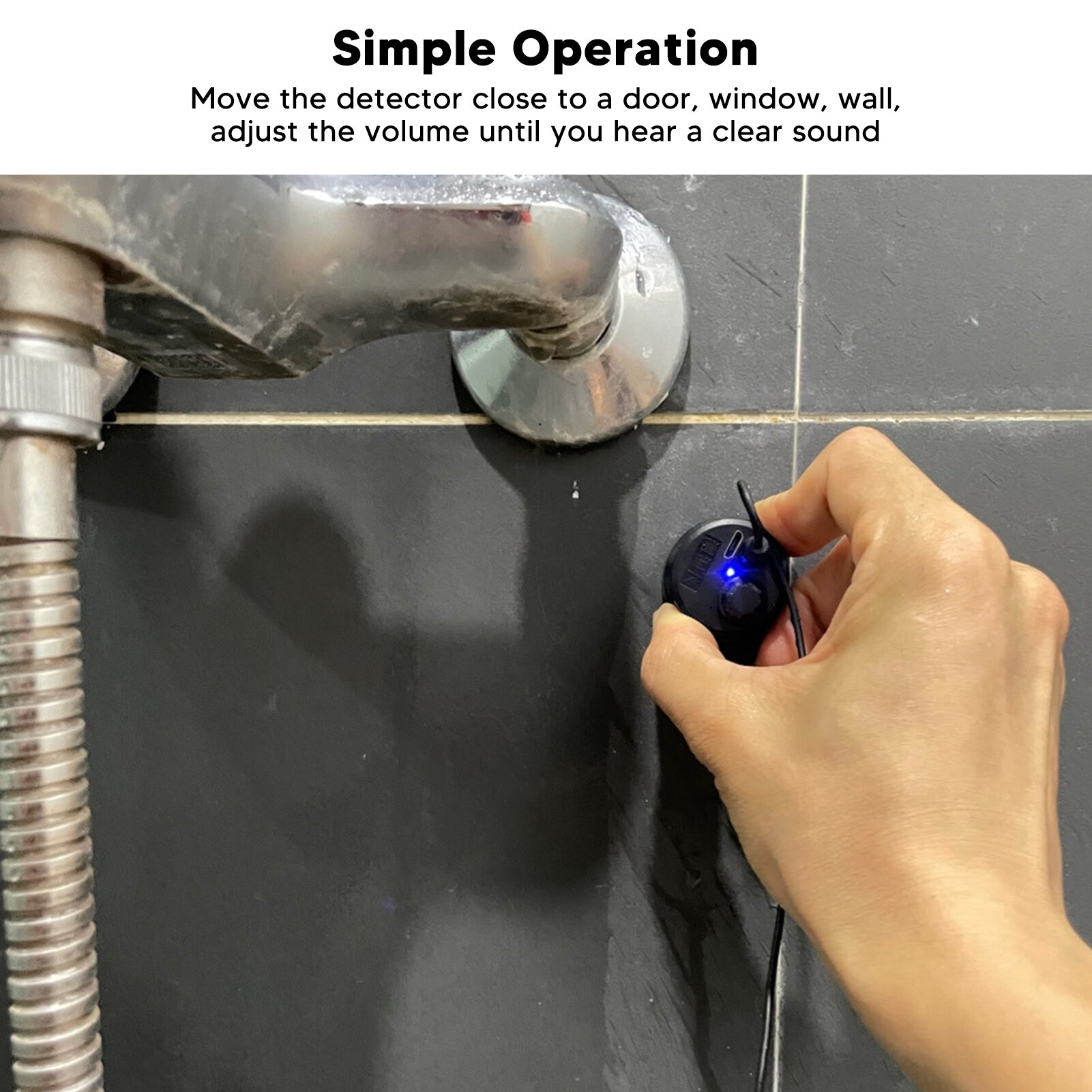 Детектор утечки настенной трубы, беспроводной звуковой коллектор, усилитель шумоподавления с наушниками