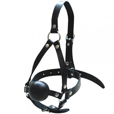 Sitabella X-Desire Кляп с фиксацией-сбруей, черный Никелированная фурнитура