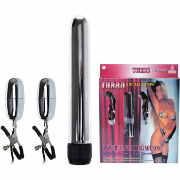 Baile Turbo Nipple Clamps Виброзажимы на соски и вибратор