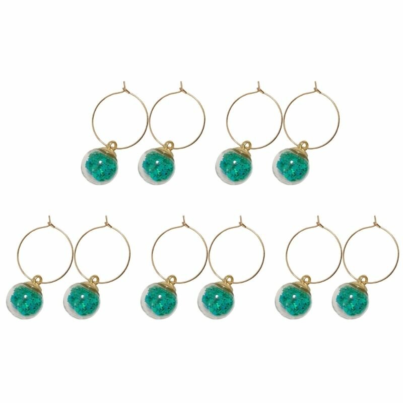 Набор маркеров для бокалов (10 шт), Изумрудно - зеленый