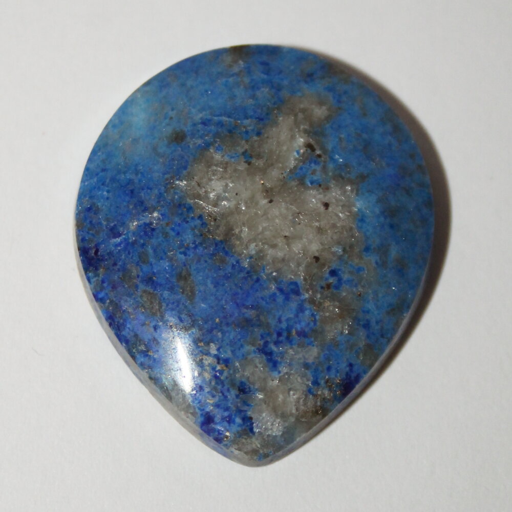 Лазурит кабошон, натуральный камень, 27х23х3 мм, Байкал, "True Stones"