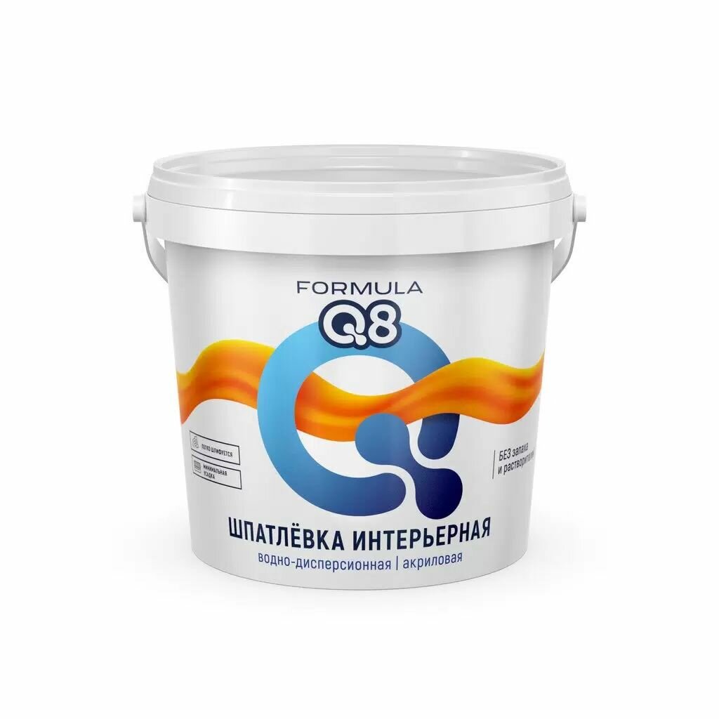 Шпатлевка Formula Q8 интерьерная, акриловая, 1,5 кг