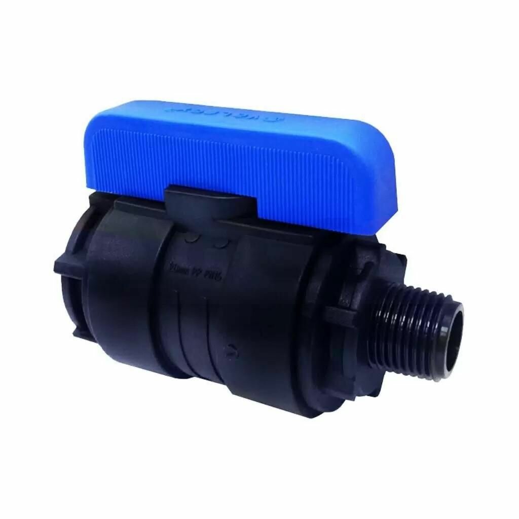 Шаровой кран Valfex ПНД, 1-1 1/4 дюйма, внутренняя и наружная резьба