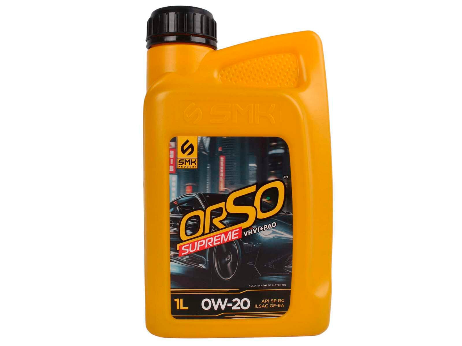 Масло моторное ORSO SUPREME 0W20 1л