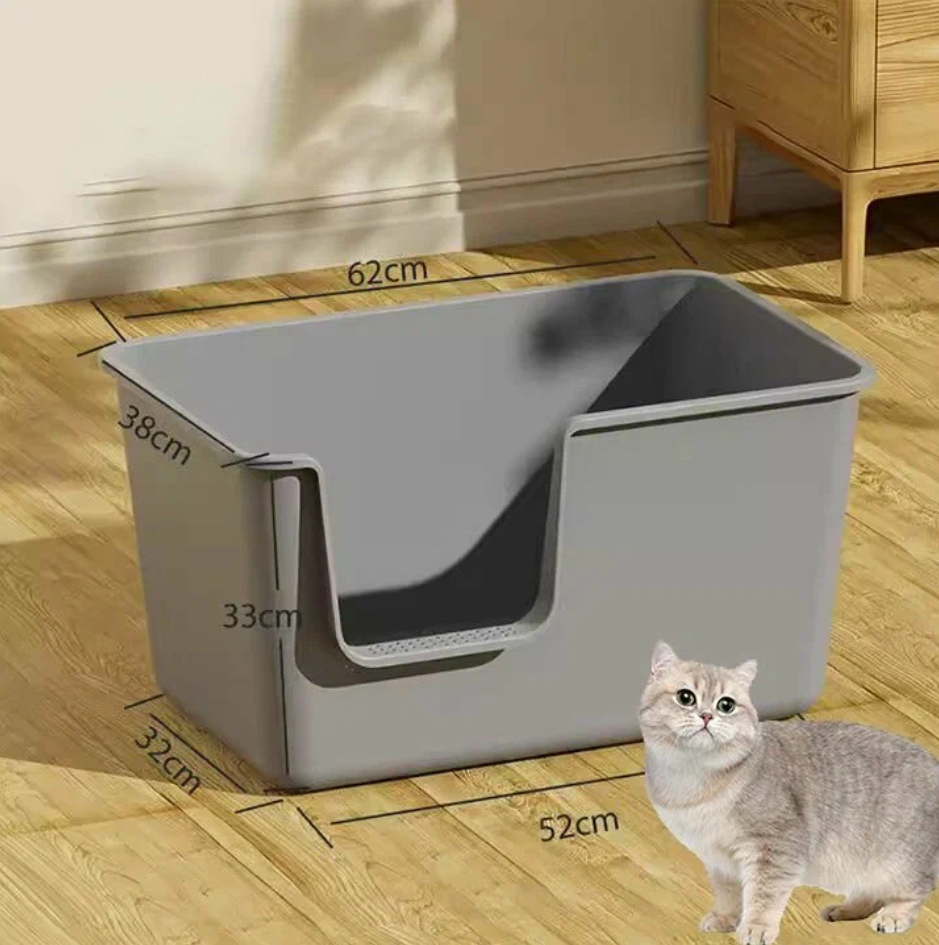 Туалет лоток для кошек c верхним входом и высокими бортами, Защита от брызг/Бесплатная кошачья лопата