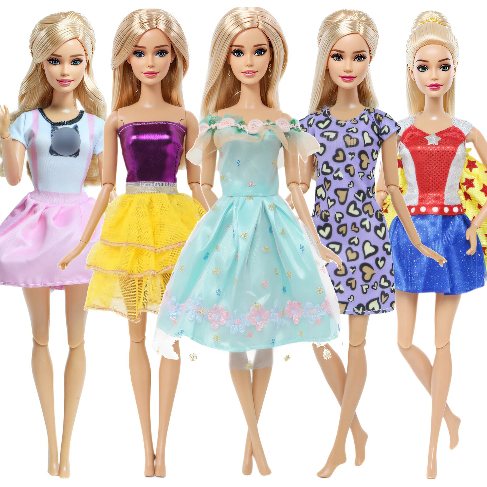 Набор одежды для кукол 1/6 (30 см), 5 шт, Style T