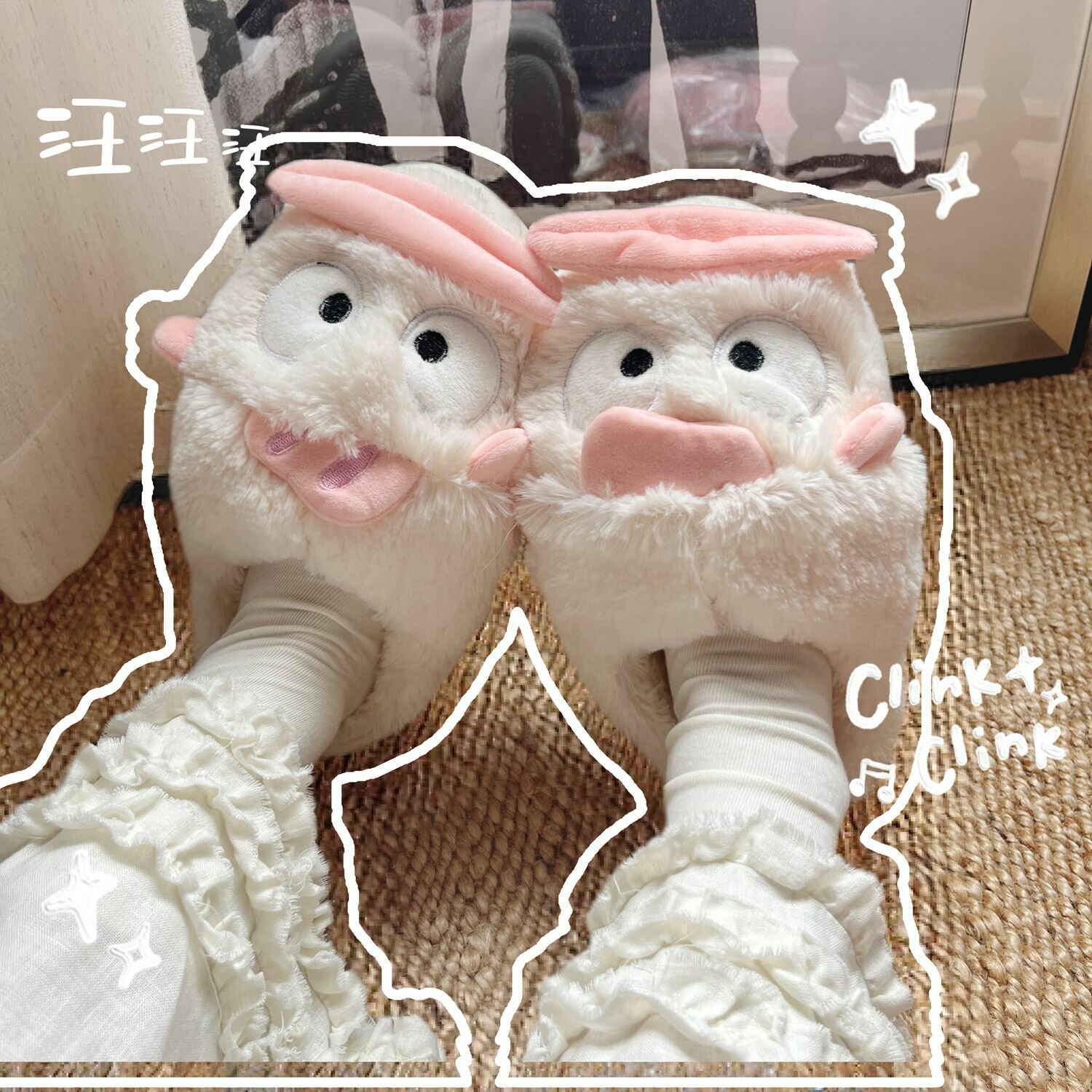 MOOCIE Женские тапочки из хлопка с рыбой-клоуном, зимние хлопковые тапочки для пар, зимние меховые тапочки для мужчин, обувь для дома и дома, осенние и зимние бахилы