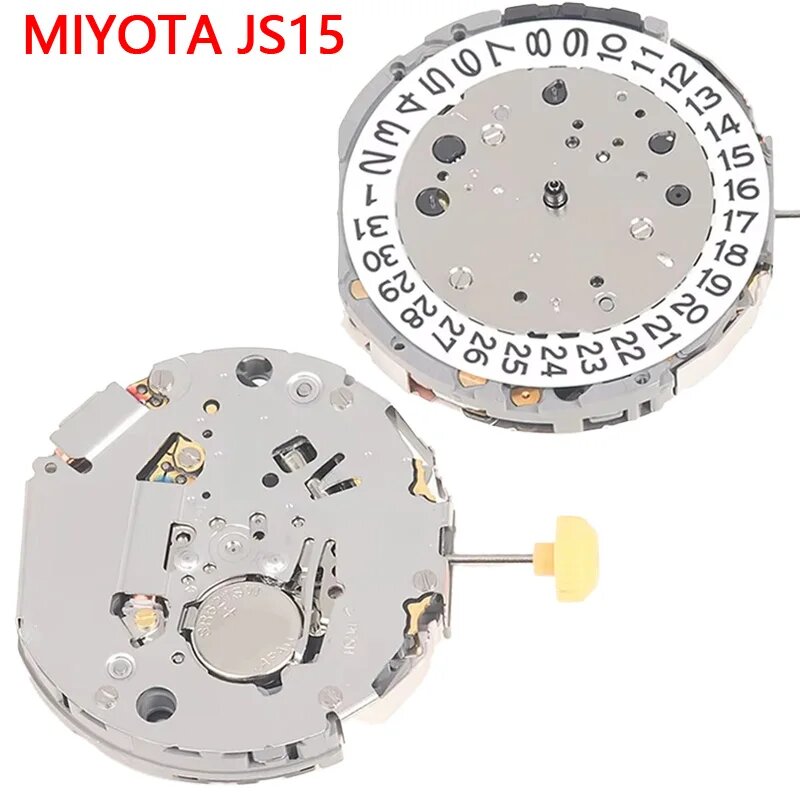 MIYOTA JS15 Механизм Дата на 3, 6 стрелок, 6/9/12 Маленький секундный кварцевый механизм, японский механизм для часов, аксессуары