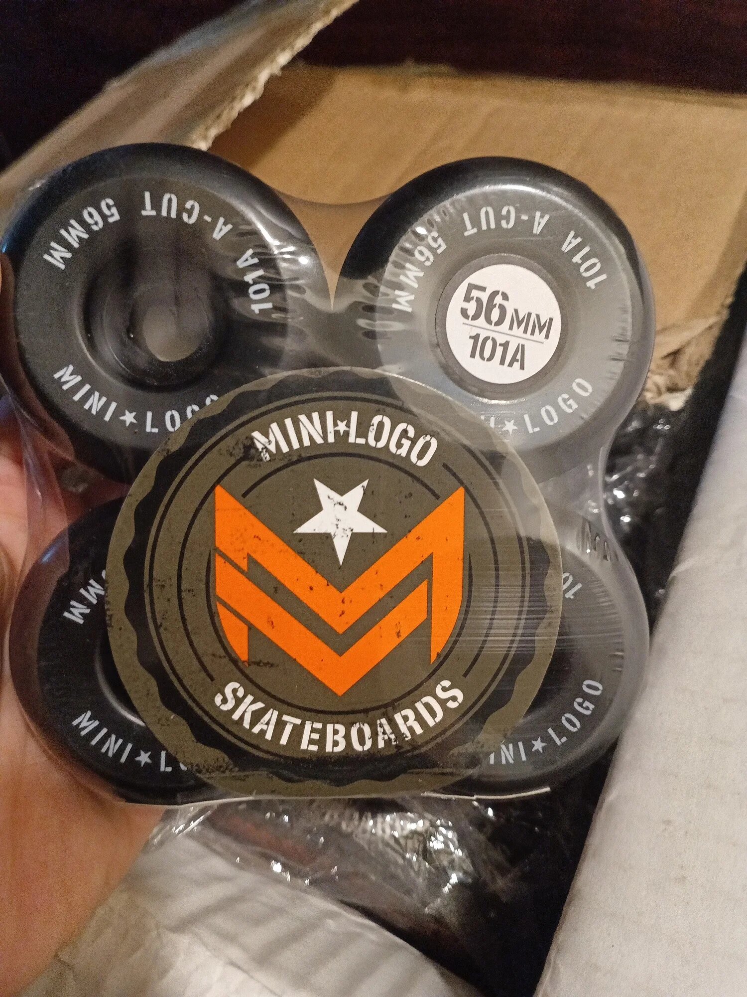 Оригинальные колеса для скейтборда 53-60 мм 90a-101a 4 шт. 56mm 101a black
