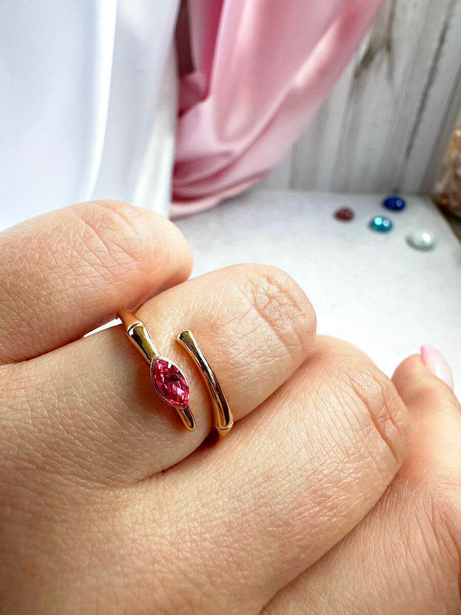 Кольцо, кристаллы Swarovski