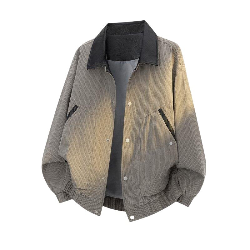 Мужская плотная ветрозащитная куртка NASAOVER, двубортная свободная вельветовая куртка с лацканами в стиле британского колледжа, осенне-зимняя повседневная верхняя одежда