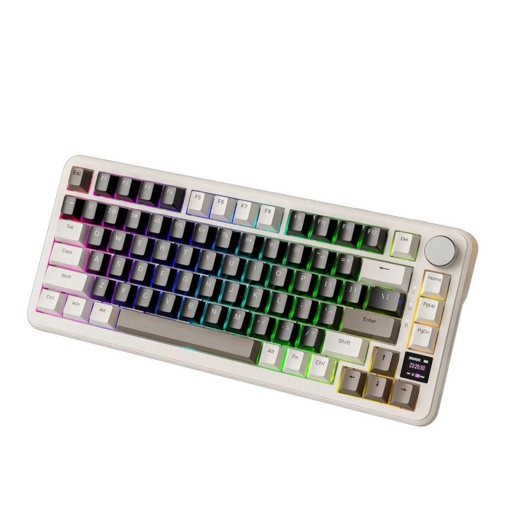 X85pro Механическая поддержка клавиатуры BT5/2,4G/USB C с клавишами и конструкцией прокладки батареи 4000 мАч для геймеров