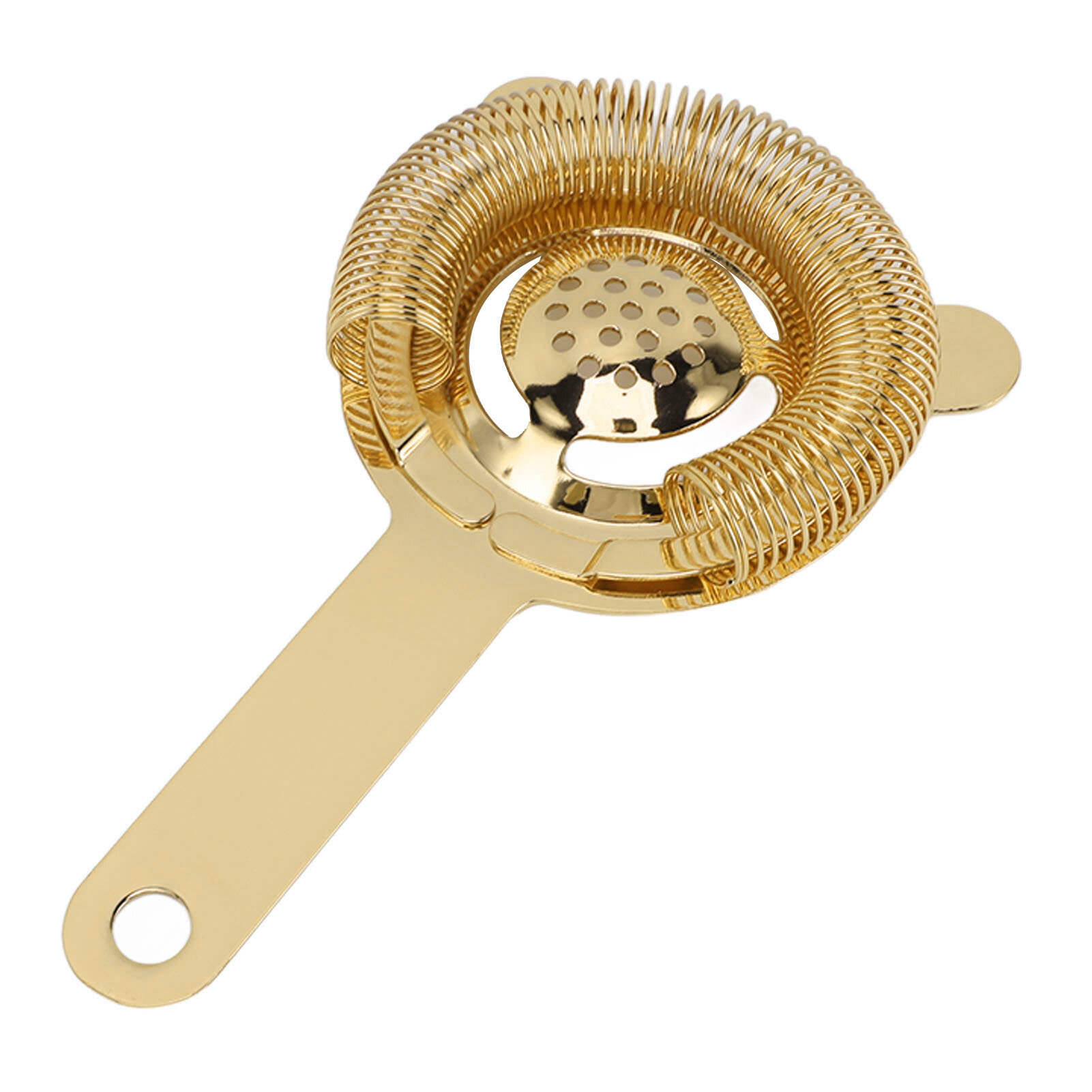 Фильтр для коктейлей из нержавеющей стали 304, барный инструмент, золотистое покрытие, прочный и устойчивый к ржавчине.