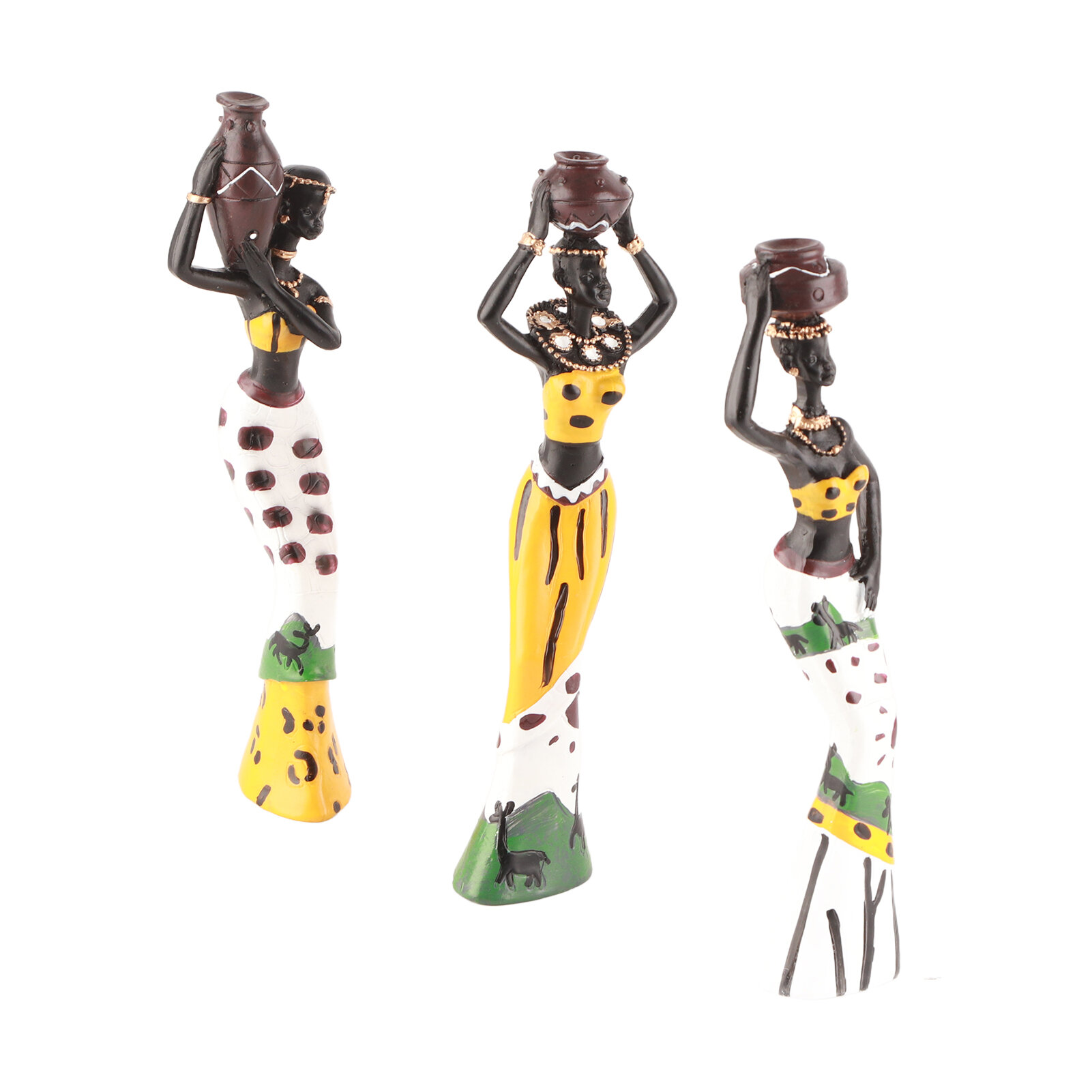 Африканская скульптура, женская фигурка, статуя из смолы, домашние фигурки, куклы, украшения для украшения рабочего стола