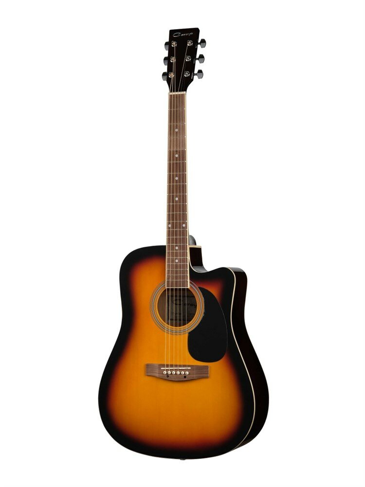 Caraya F601-BS Акустическая гитара, с вырезом, санберст