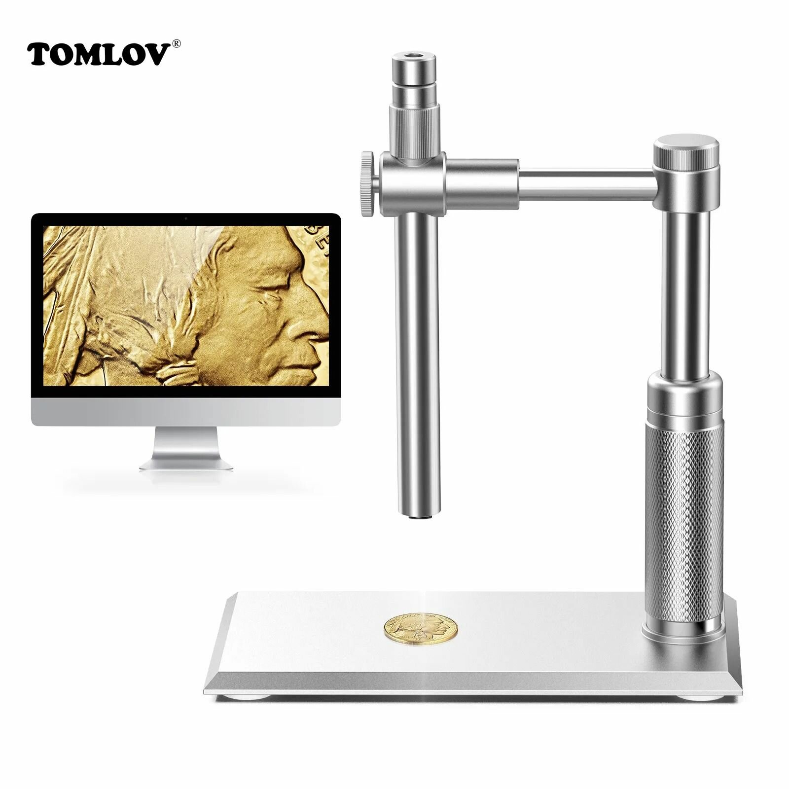 Цифровой USB-микроскоп TOMLOV 500x, ремонтный, сварочный микроскоп с подключением к ПК