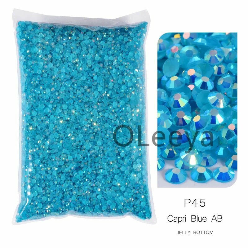Стразы синие Capri Blue AB 3 мм SS10 OLeeya