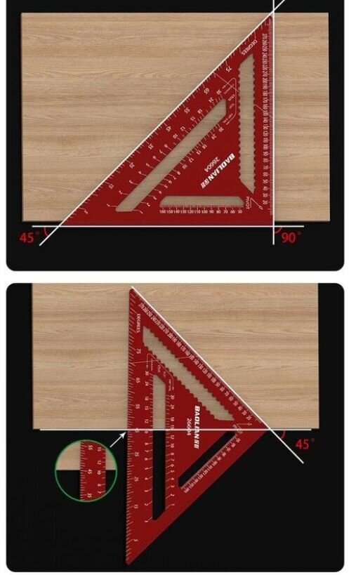 Алюминиевый угольник точный для столярных работ