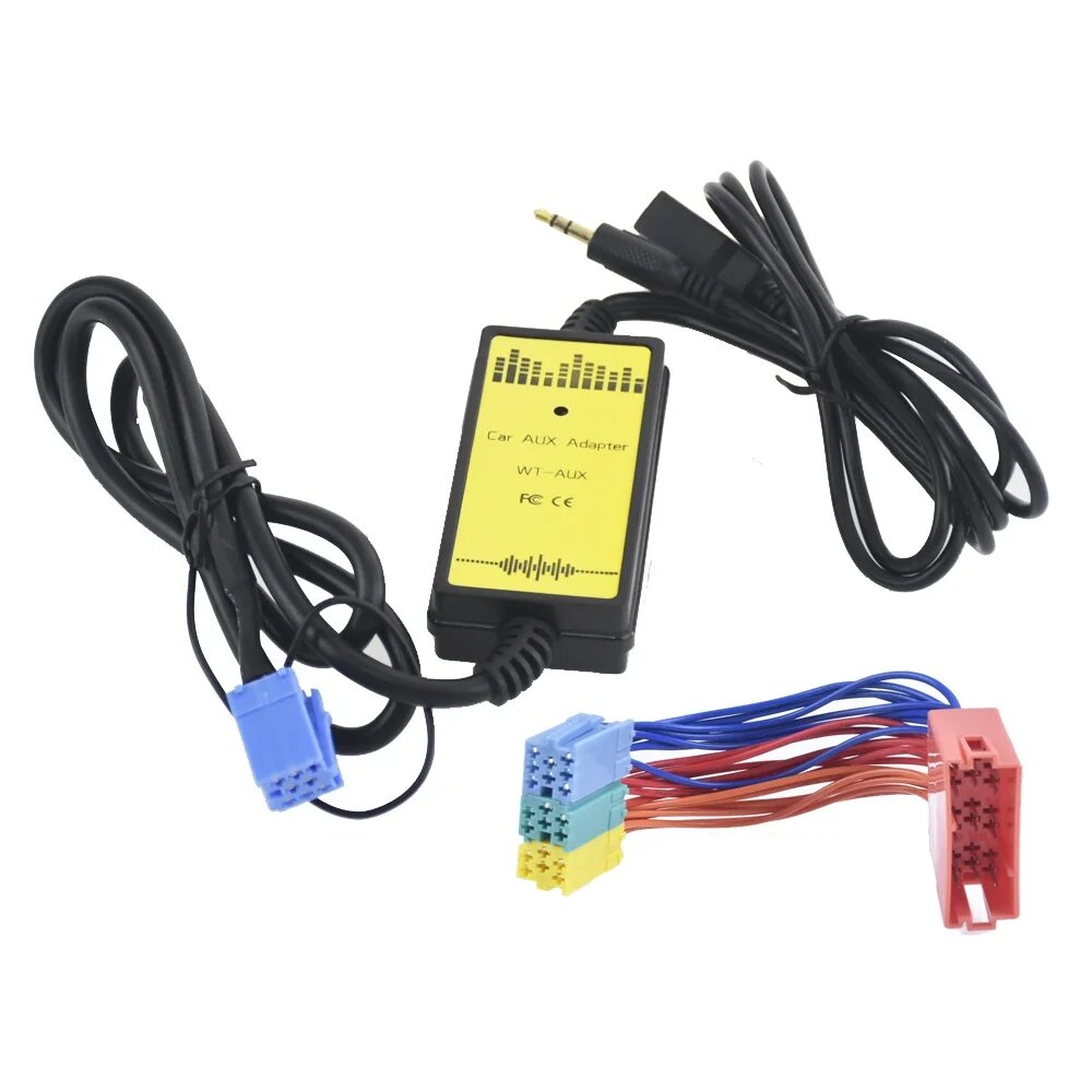 Автомобильный CD-адаптер MP3-аудиоинтерфейс AUX USB SD Mini 8-контактный разъем для замены компакт-дисков для VW Skoda Golf Passat, Черный