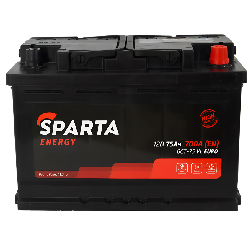 Аккумулятор SPARTA ENERGY 75 Ач 700 А (277х175х190) обратная полярность