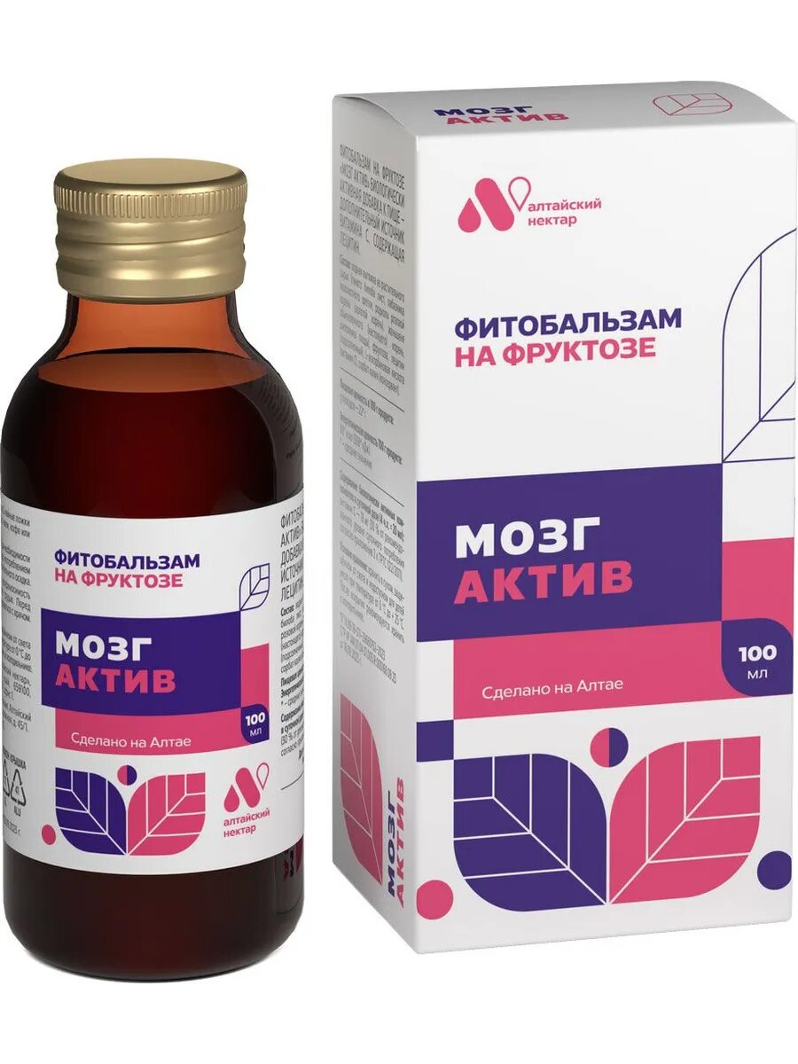 Фитобальзам Мозг Актив БАД Алтайский Нектар 100мл