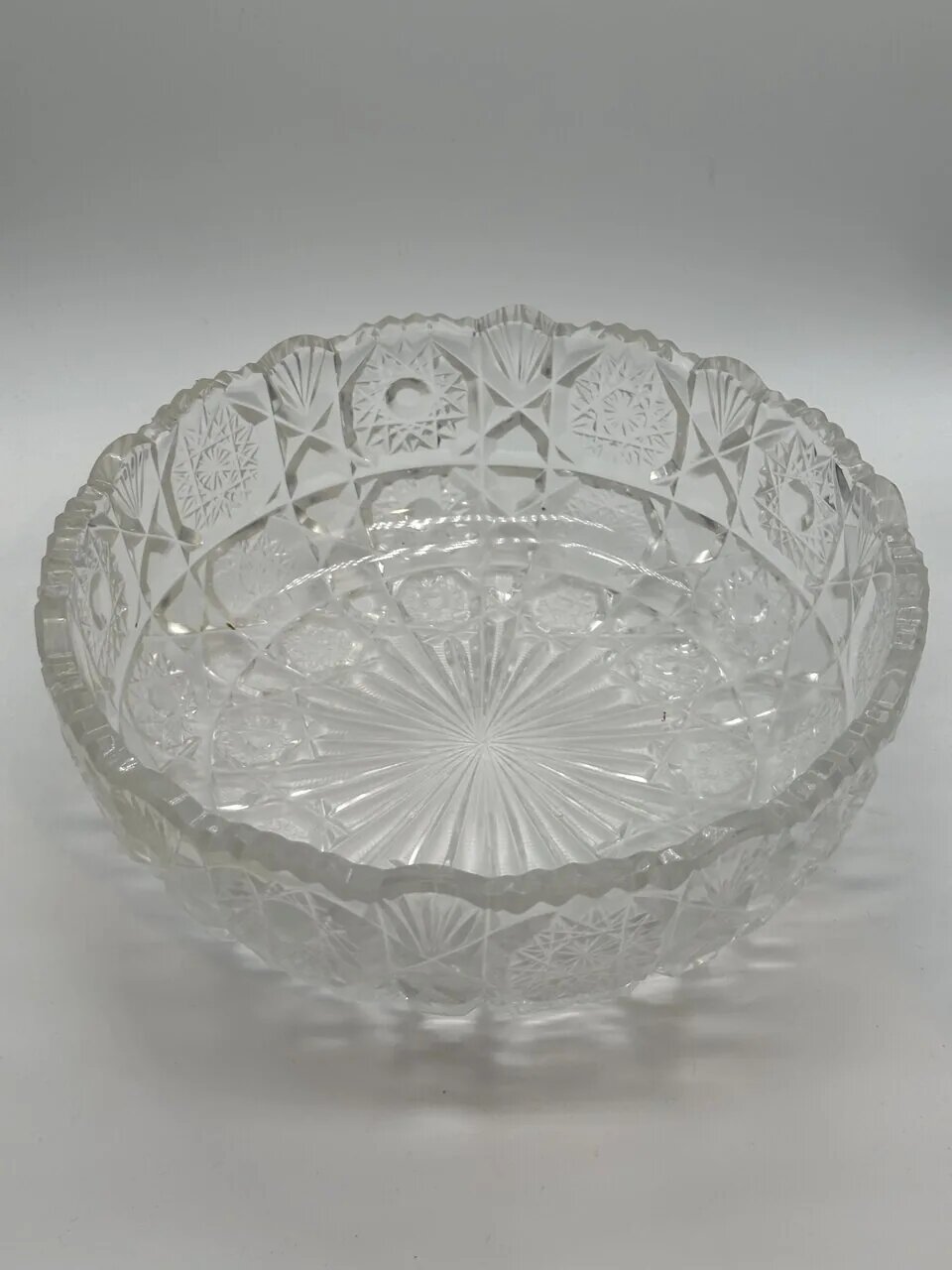Хрустальная Салатница 16см ссср 1970 годы винтажная