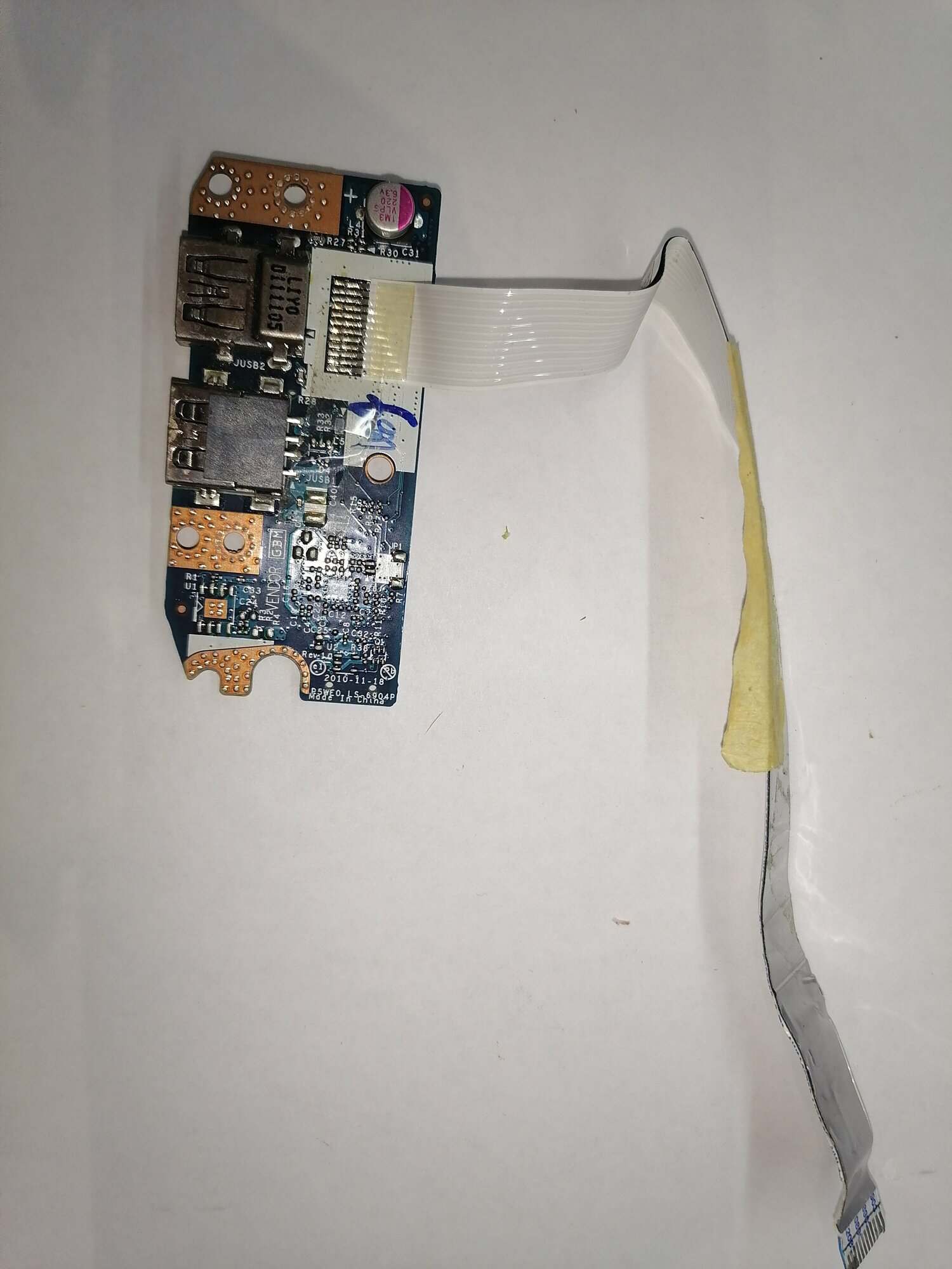 Плата USB Шлейф матрицы packard bell P5WS0