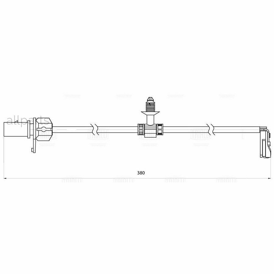 TRIALLI PFS-0184 Датчик износа колодок для а/м Audi Q7 (15-) зад. L=380 (PFS 0184)