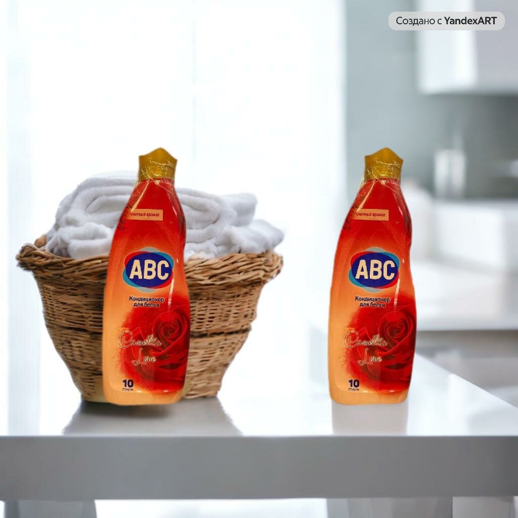 Кондиционер-ополаскиватель для белья ABC Любовь камелии, 1 л, 2 шт