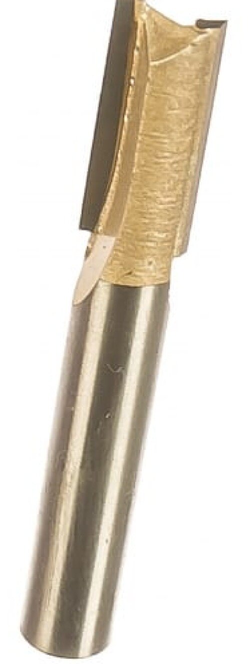 Фреза Elitech / Элитек пазовая прямая, металлическая, твердосплавная, 2 лезвия, диаметр 9мм, хвостовик 8мм, 20/50мм / инструменты