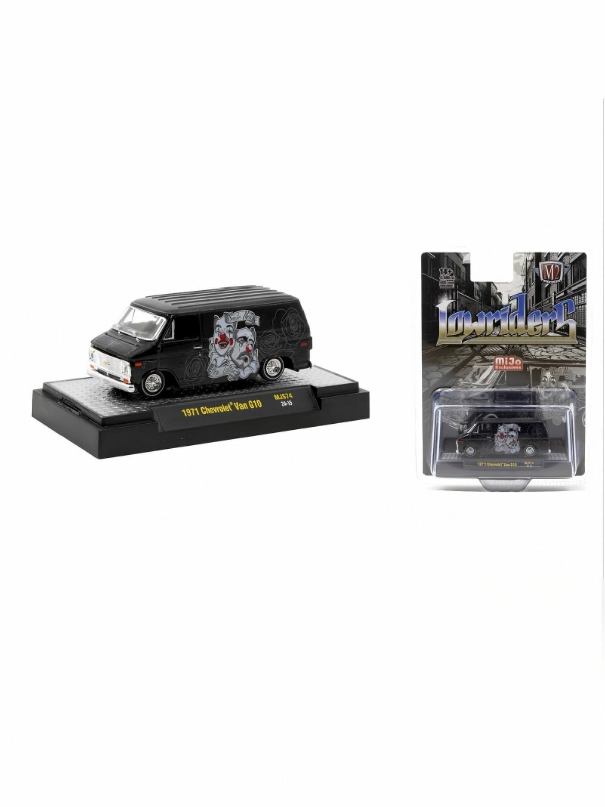 Машинка M2 Machines 1/64 1971 Chevrolet Van G10 Black MJS74 24-15 Die-cast Alloy Car Model Collection Toy Gift