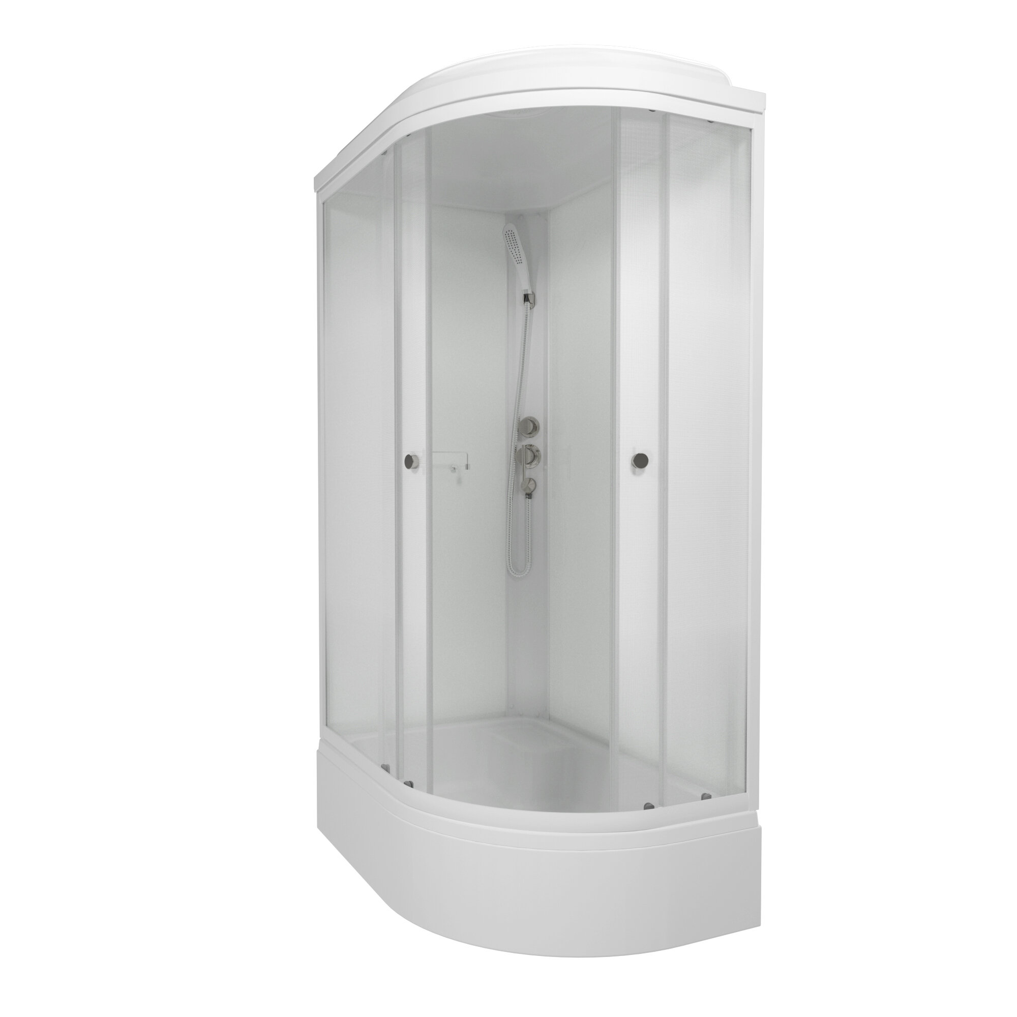 Душевая Кабина "Triton" Коралл-Лайт 120*80 В Левая, средний поддон, поддон асимметричный, стекло лайт, (ДН4), сифон