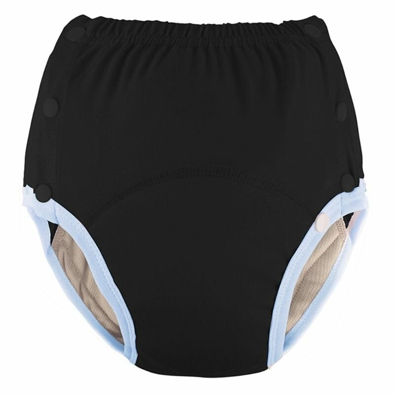 Постиранные и повторно используемые подгузники-черный-M