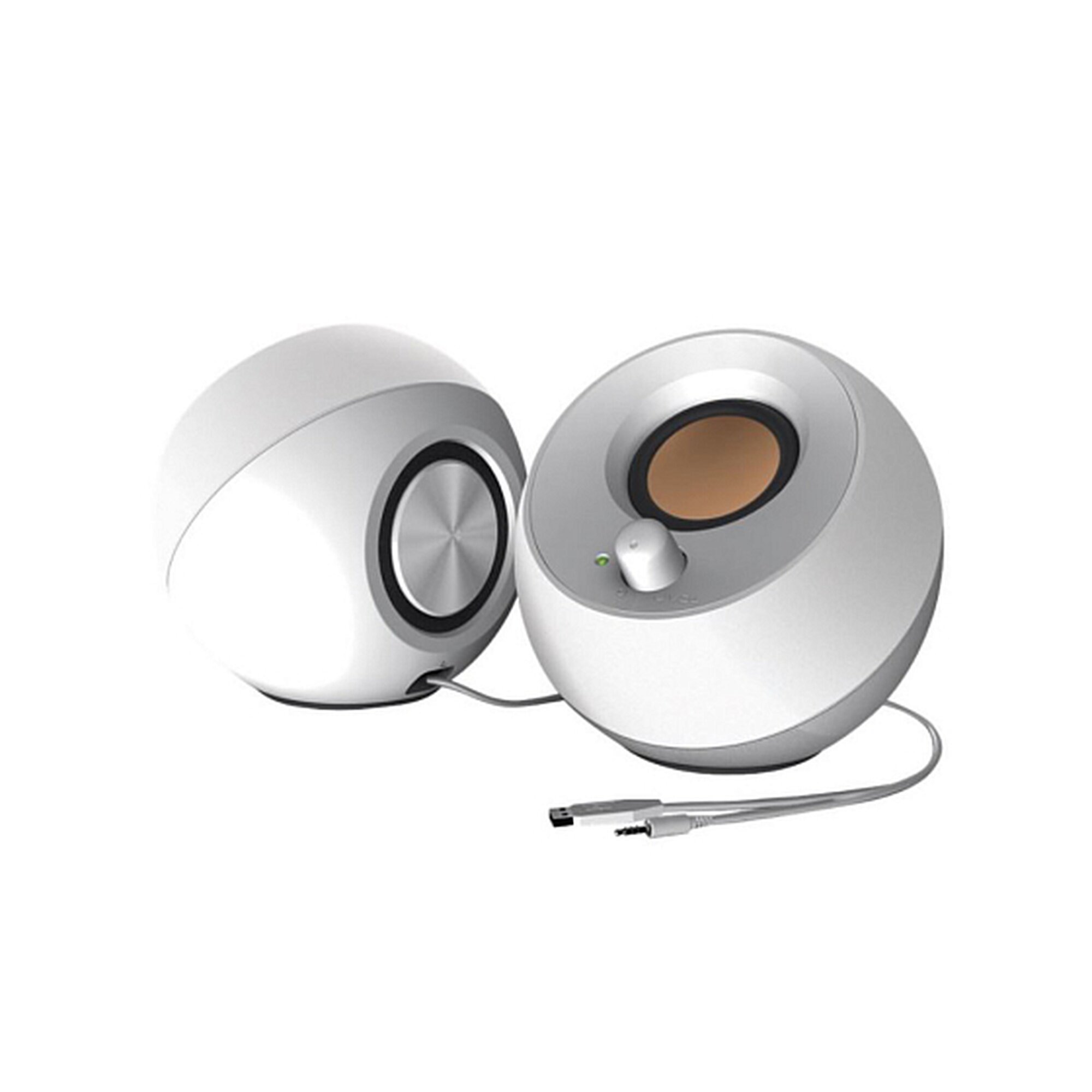 Акустическая система Creative PEBBLE MF1680, компьютерная, схема 2.0, 4 Вт, белая