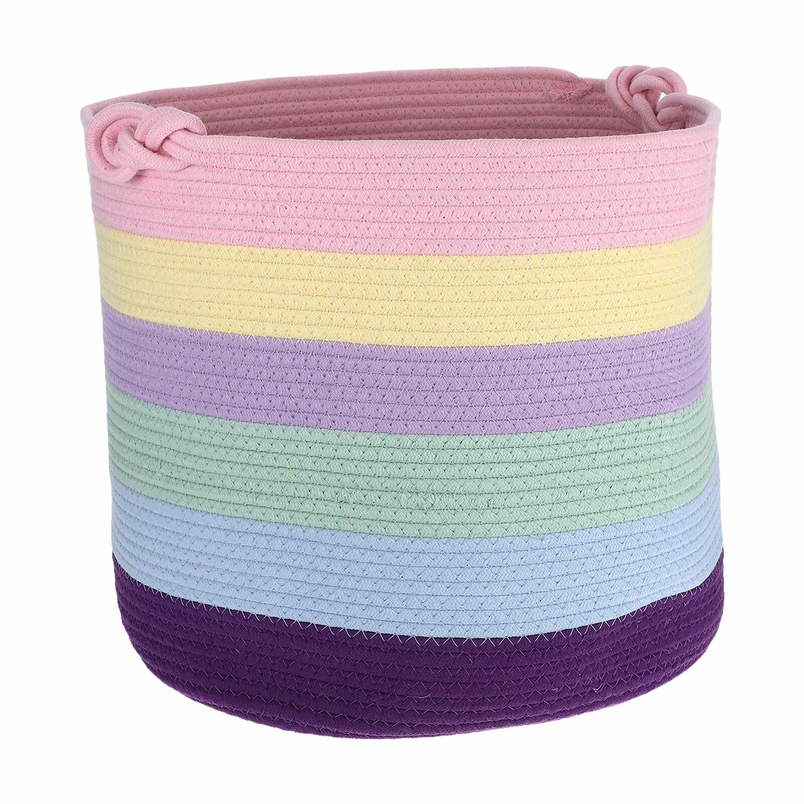 Мягкая Корзина С Ручками, Из Хлопкового Каната, Для Игрушек, 1 Упаковка
