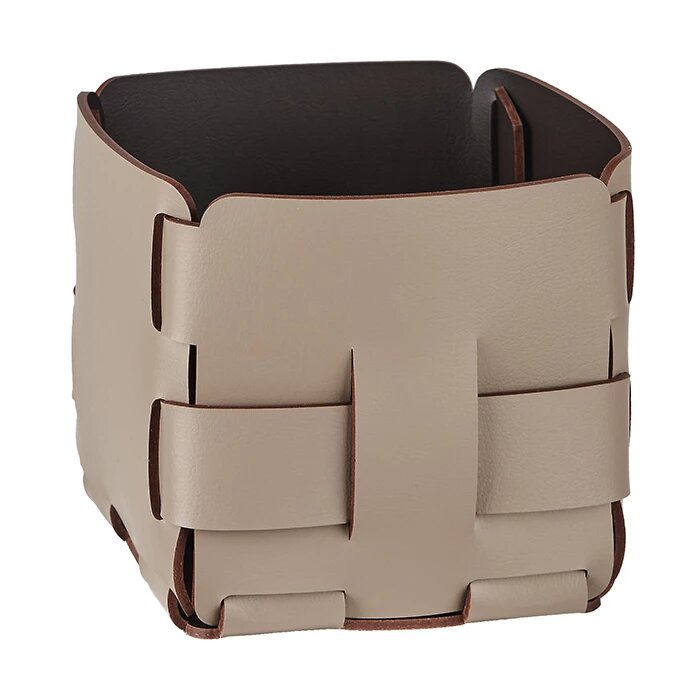 Adj корзинка mini bottega, 12x12xh13 см. цвет: капучино шоколад 1013 04 06 04/06 1013.04/06