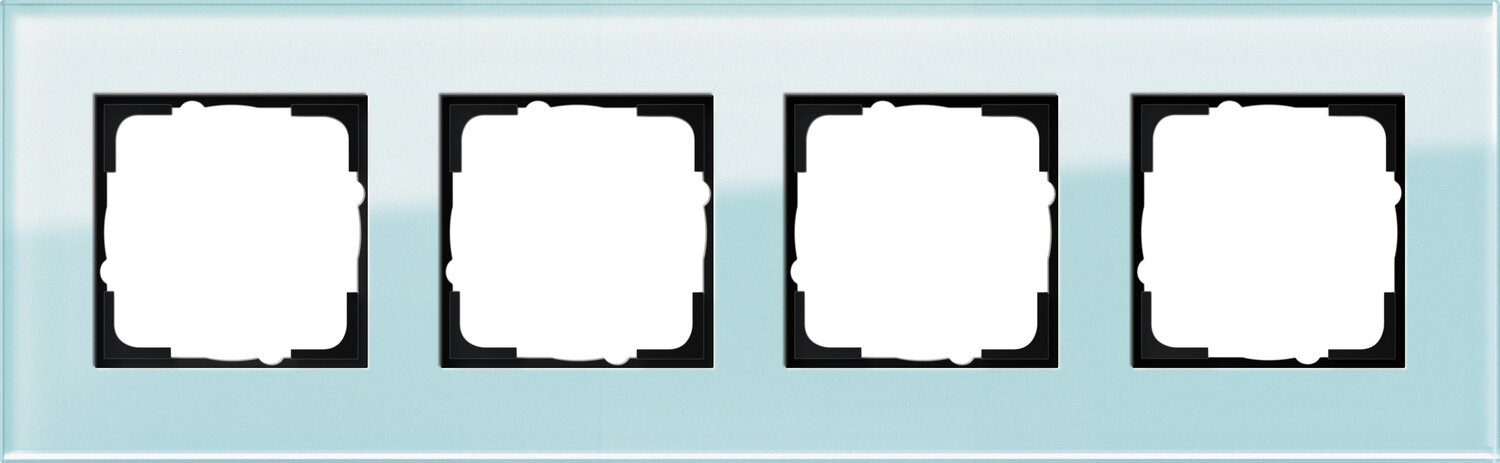 Рамка Gira "Esprit" 021418, салатовое стекло, 4-х пост, скрытый монтаж, IP20