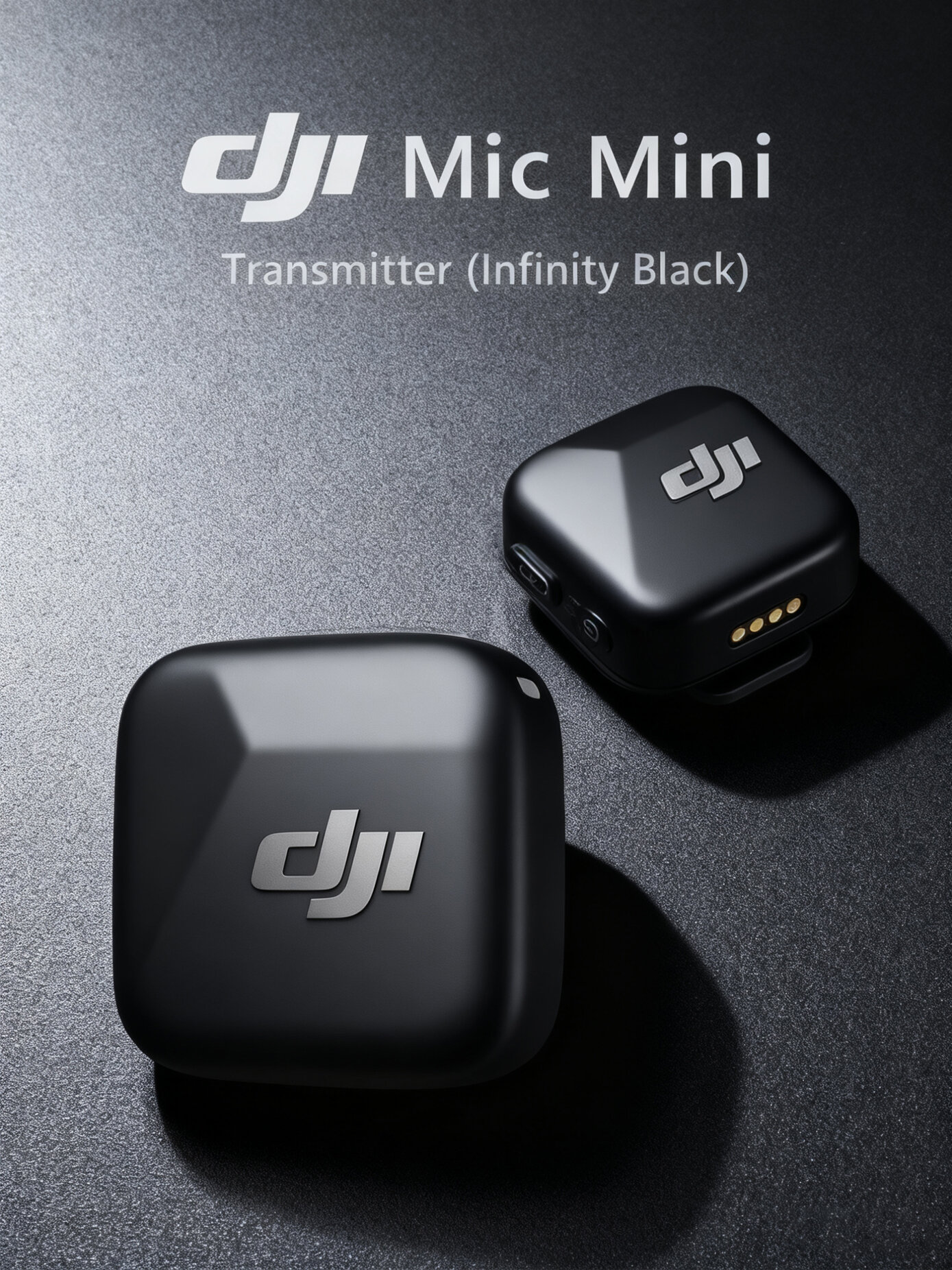 DJI Mic Mini Передатчик чёрный Беспроводной петличный микрофон для камеры, iPhone, Android, Osmo Pocket 3, Osmo Mobile 7P